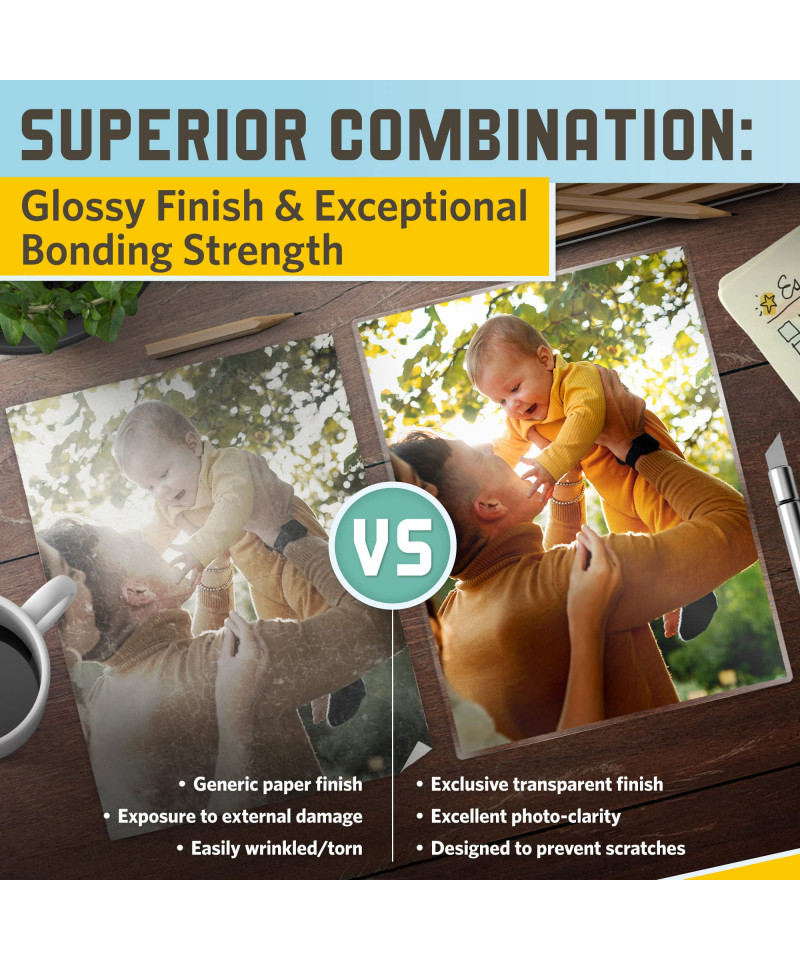 Waterproof Self-sealing Laminating Sheets BENECREAT - 50 Sheets A4 Size ...